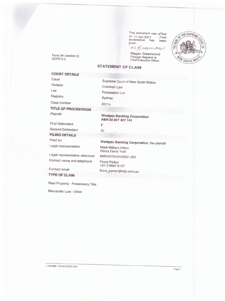 3 Example Bank Claim | PDF