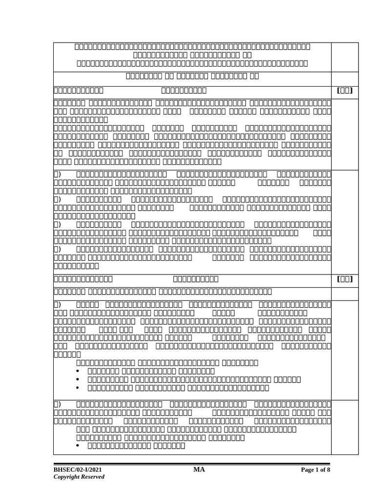 2021 BHSEC Dzo I MA Final | PDF