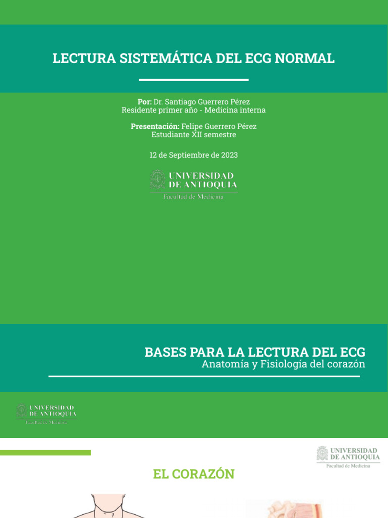 Guía de Lectura del ECG Normal | PDF | Corazón | Sistema circulatorio