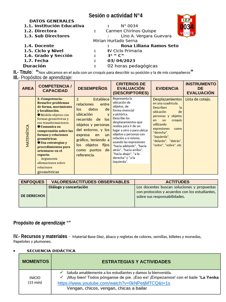 Croquis del Aula para Ubicación Escolar | PDF | Aprendizaje | Enseñando