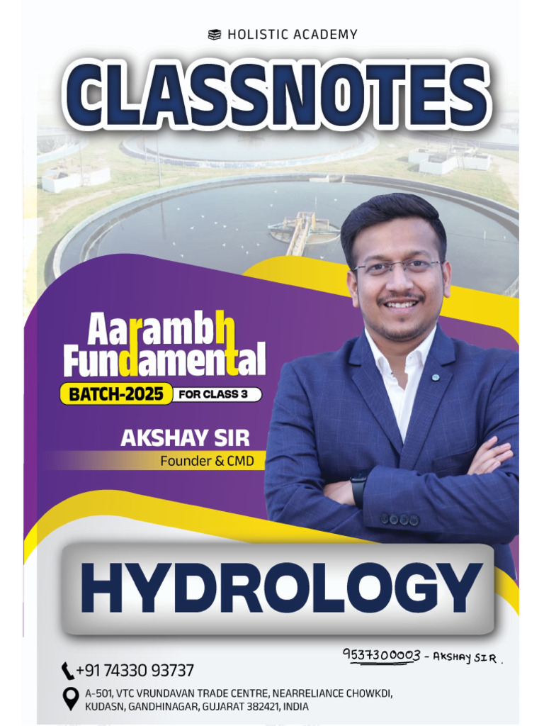 Hydrology Arambh Fundametal Batch 2025 | PDF | Precipitation | Cyclone