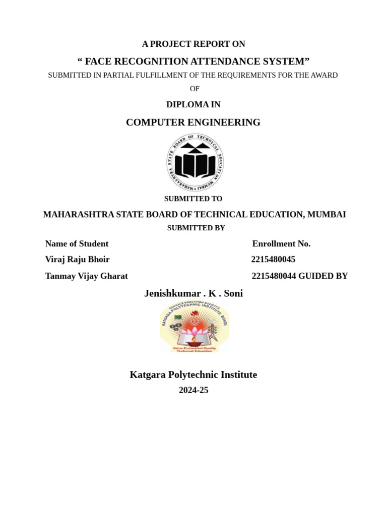 MSBTE Diploma Project Report Viraj and Tanmay | PDF | Software Testing ...