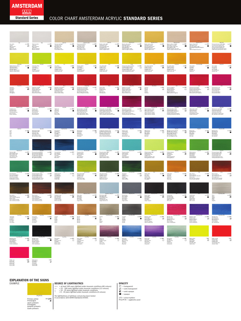 Amsterdam Standard Series Color Chart | PDF | Color