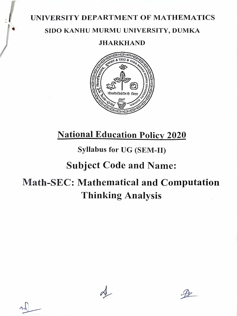 Sem-II (Mathematical and Computation Thinking Analysis) (2) | PDF