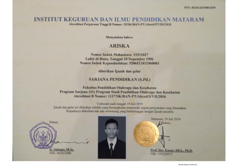ijazah riska | PDF