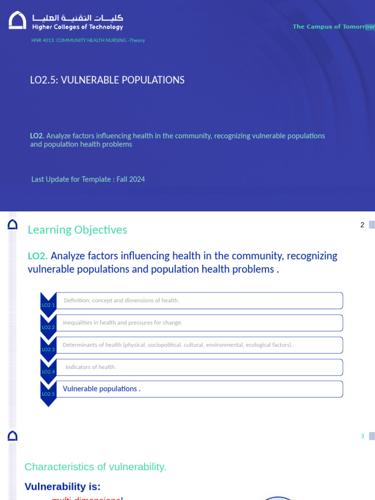 Wk4_LO2.5_Vulnerable people(2) | PDF | Vulnerability | Chronic Condition
