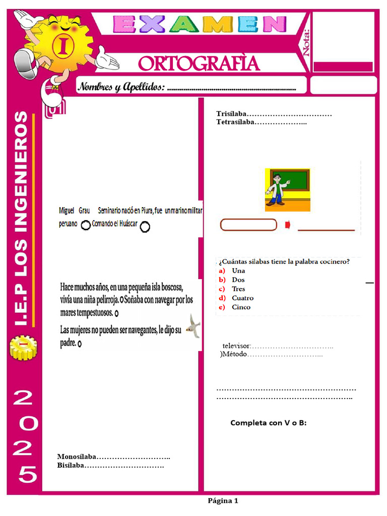 Ejercicios de Ortografía 4to Grado | PDF