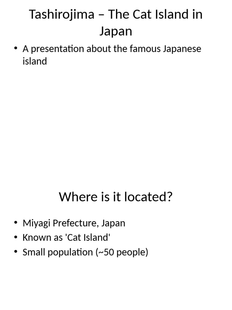 Tashirojima Presentation EN | PDF