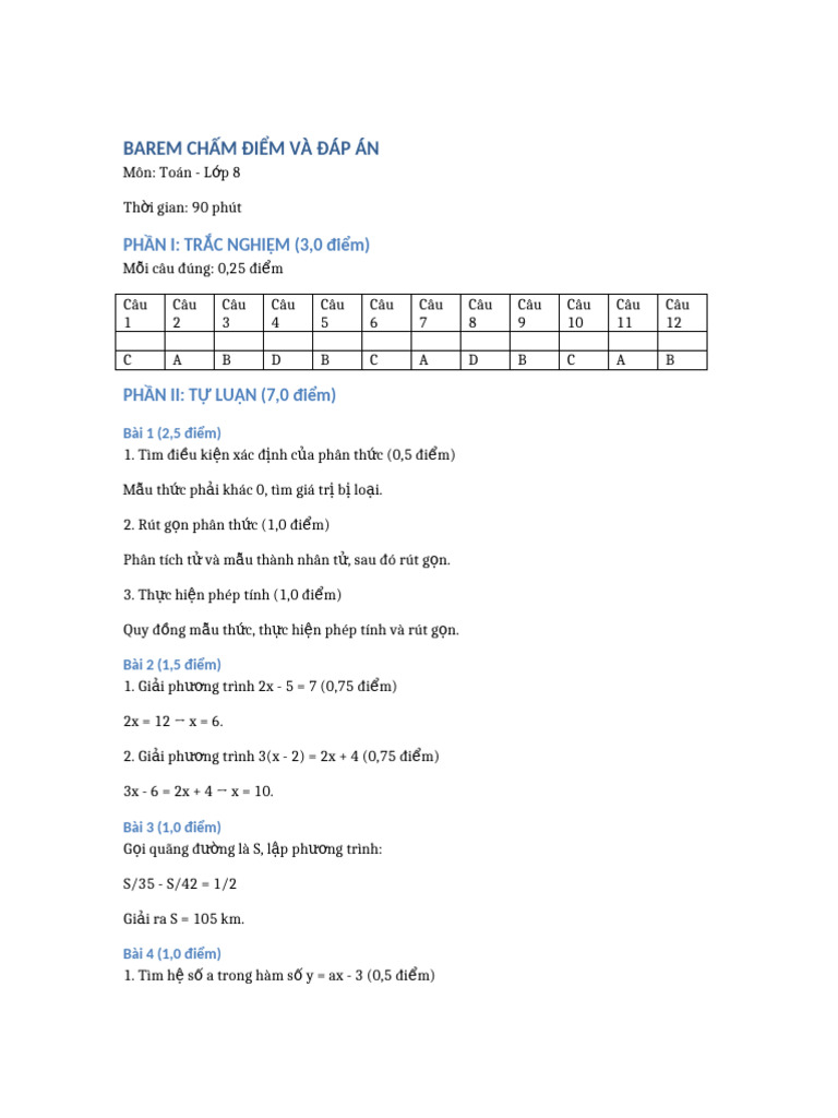 Barem_DapAn_Toan8 | PDF