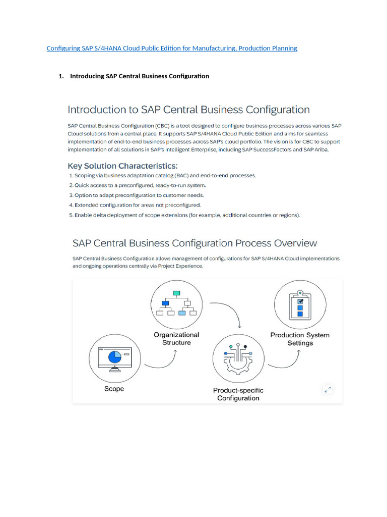 Configuring SAP S4HANA Cloud Public Edition For Manufacturing ...
