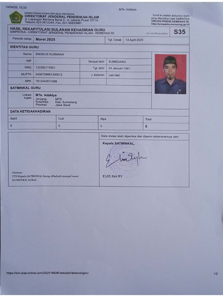 s35 Engkus Maret 25 | PDF