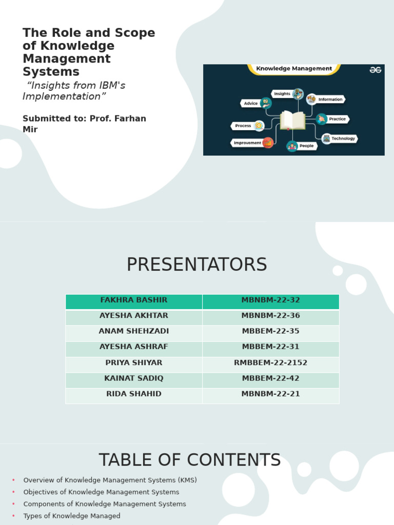 The scope & role of KMS | PDF