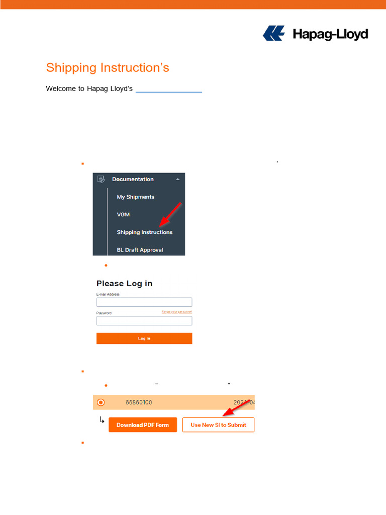 Hapag-Lloyd Shipping Instructions Guide | PDF | Cargo | Freight Transport