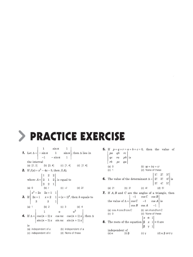 Practice Determinants | PDF