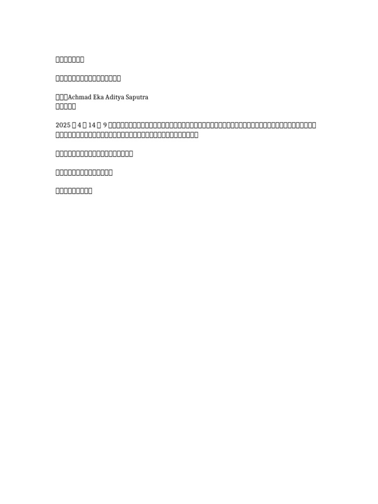 Surat Permohonan Maaf Adit | PDF