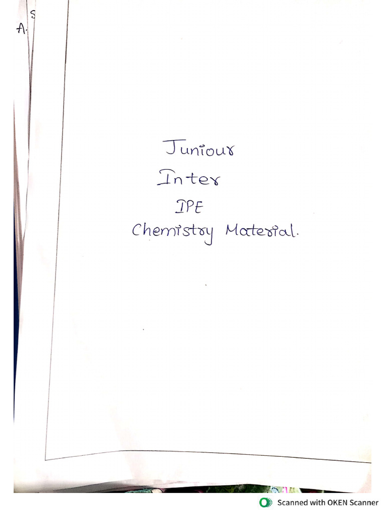 JR Chemistry Material | PDF