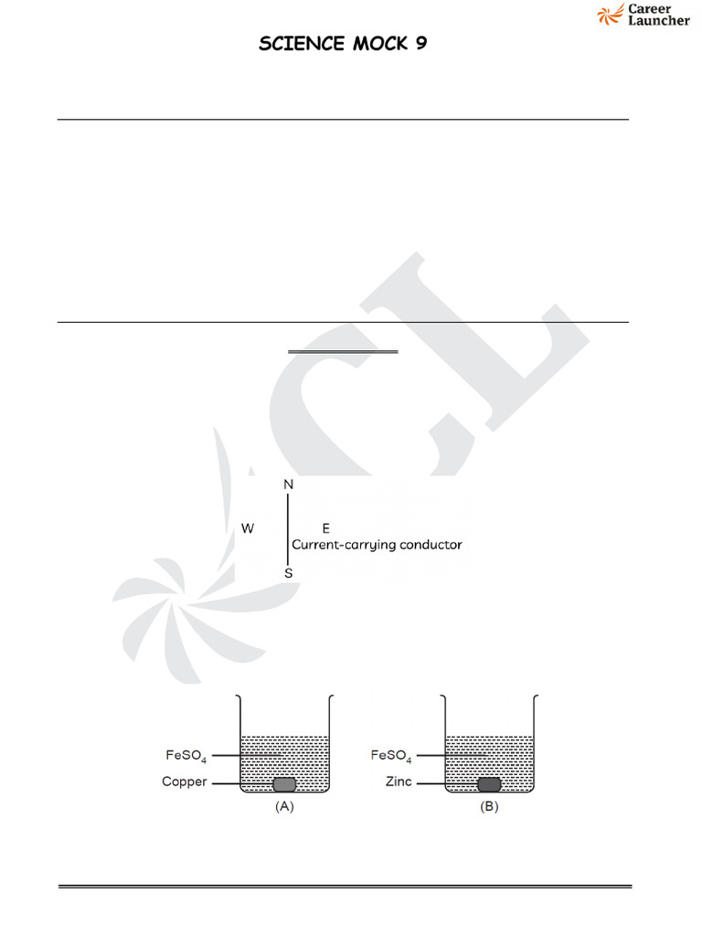 Class X Science Mock Exam Paper | PDF | Bacteria | Combustion
