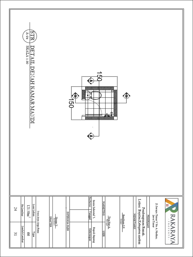 Detail Denah Kamar Mandi | PDF