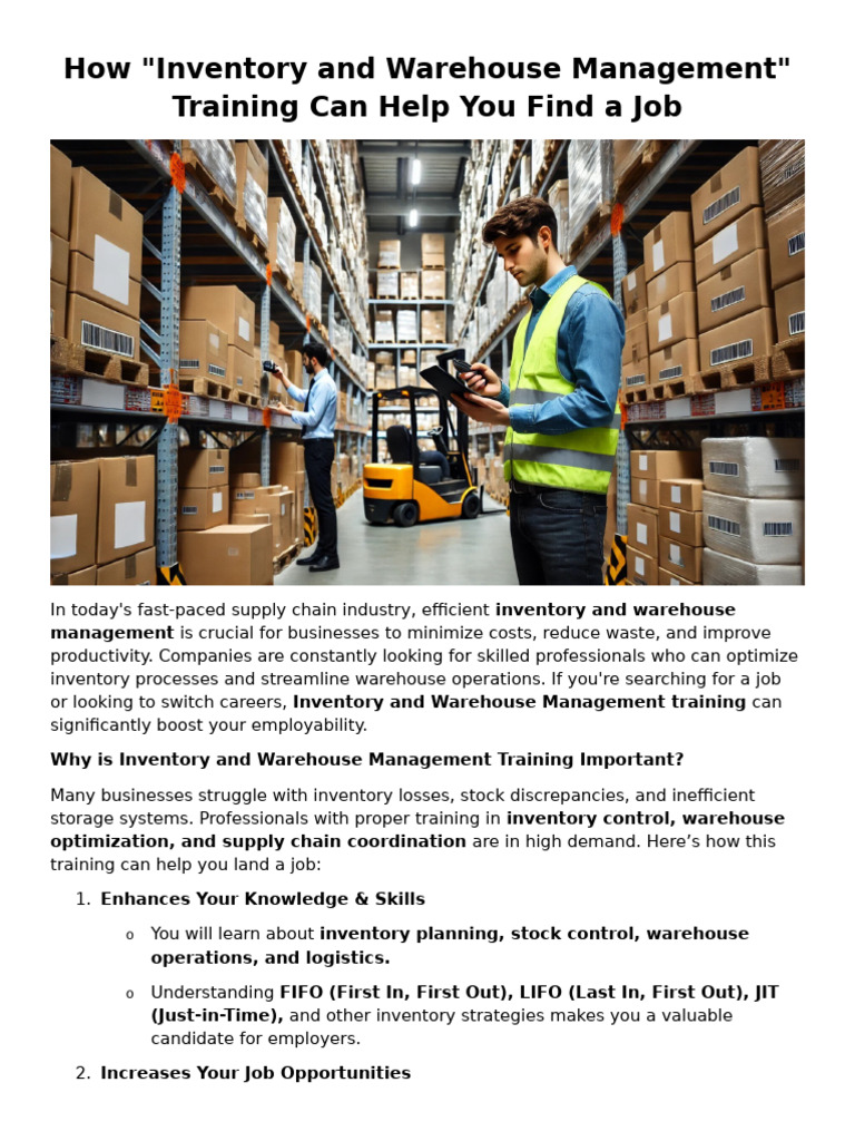 Blog On Inventor and Warehouse | PDF | Inventory | Warehouse