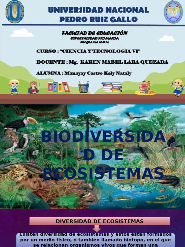 Biodiversidad de Ecosistemas | PDF | Ecosistema | Entorno natural