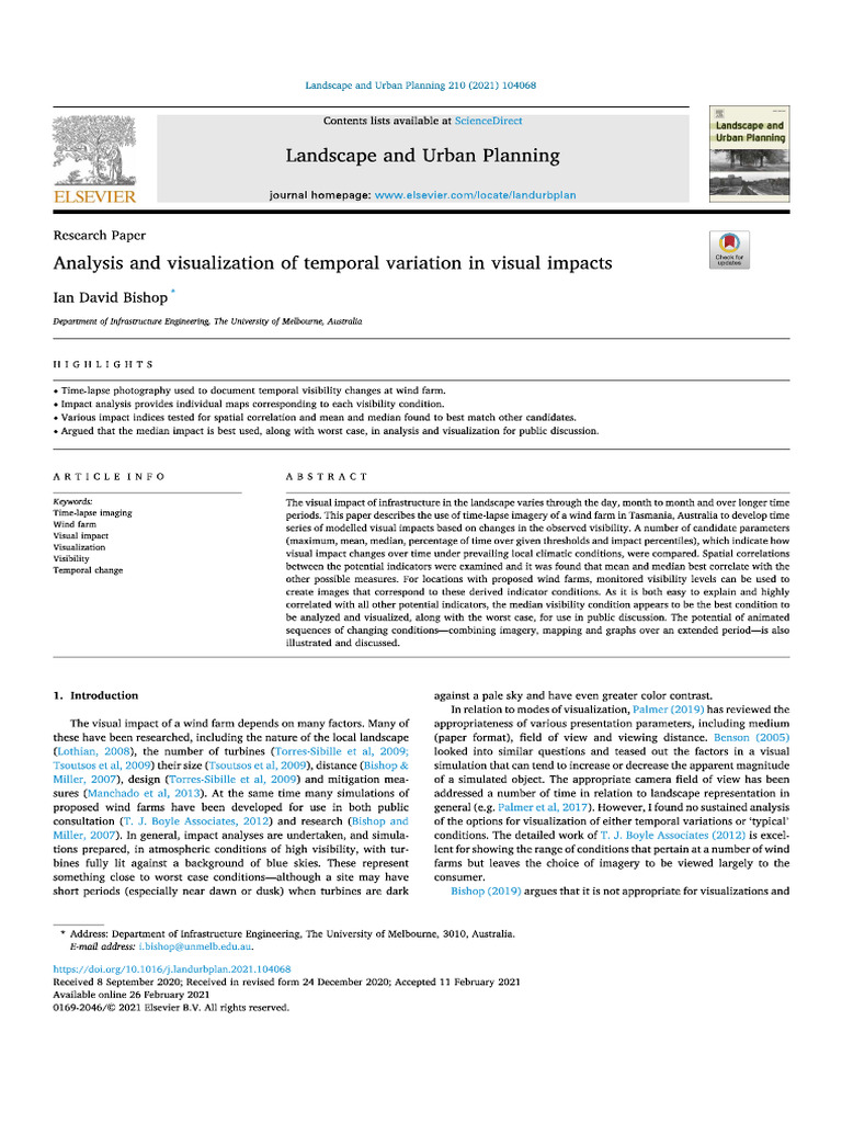 2021_Analysis and Visualization of Temporal Variation in Visual Impacts | PDF