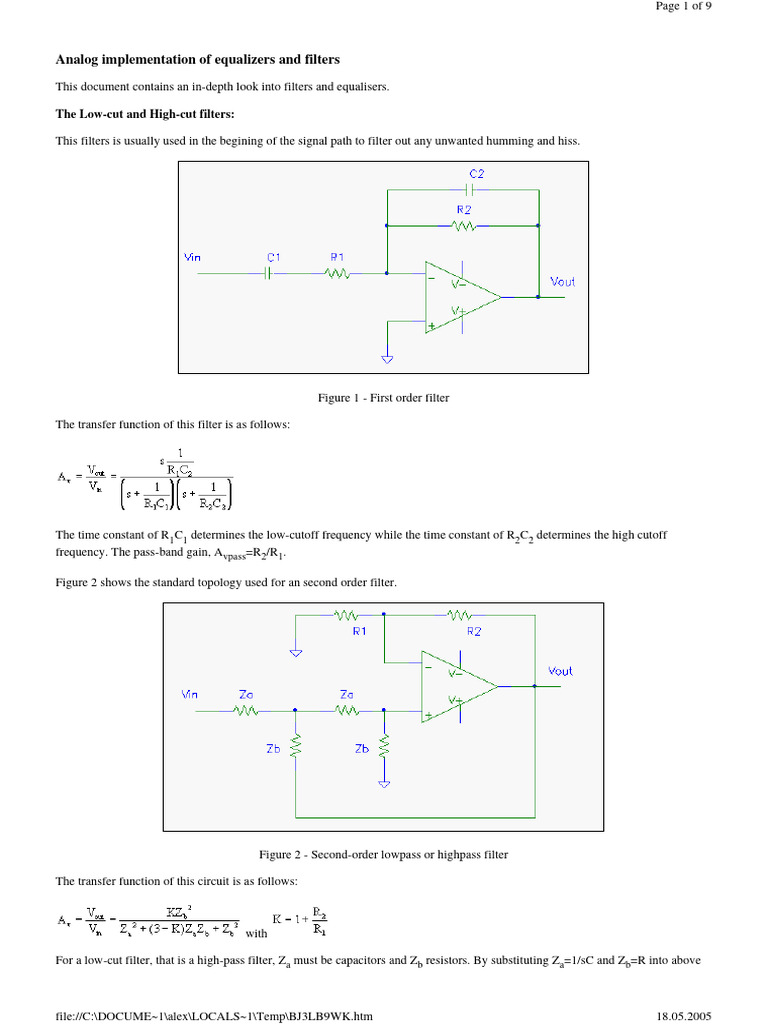 Parametric Filter Schaltung2 | PDF | Equalization (Audio) | Electronic Filter