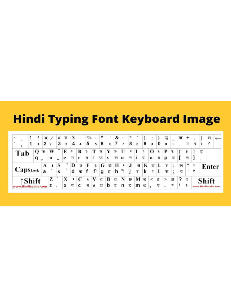 Hindi Typing Font Keyboard Image | PDF