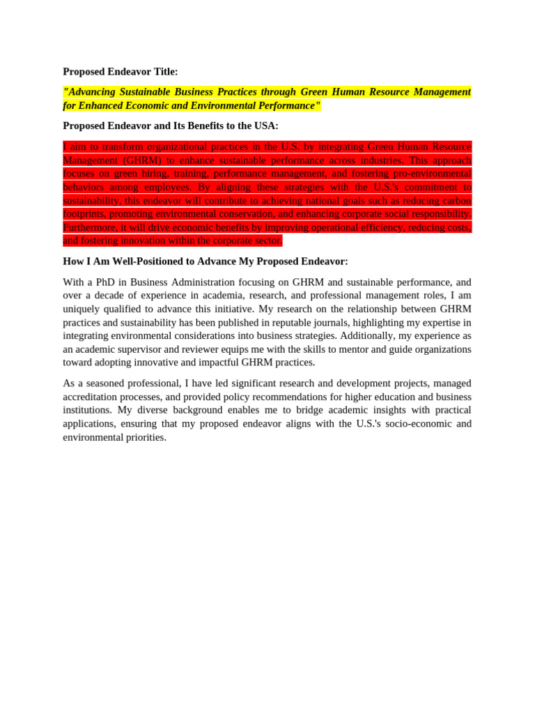 Proposed Endeavor Title | PDF