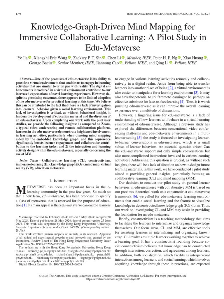 Jia 2024 Knowledge Graph Driven Mind Mapping | PDF | Constructivism ...