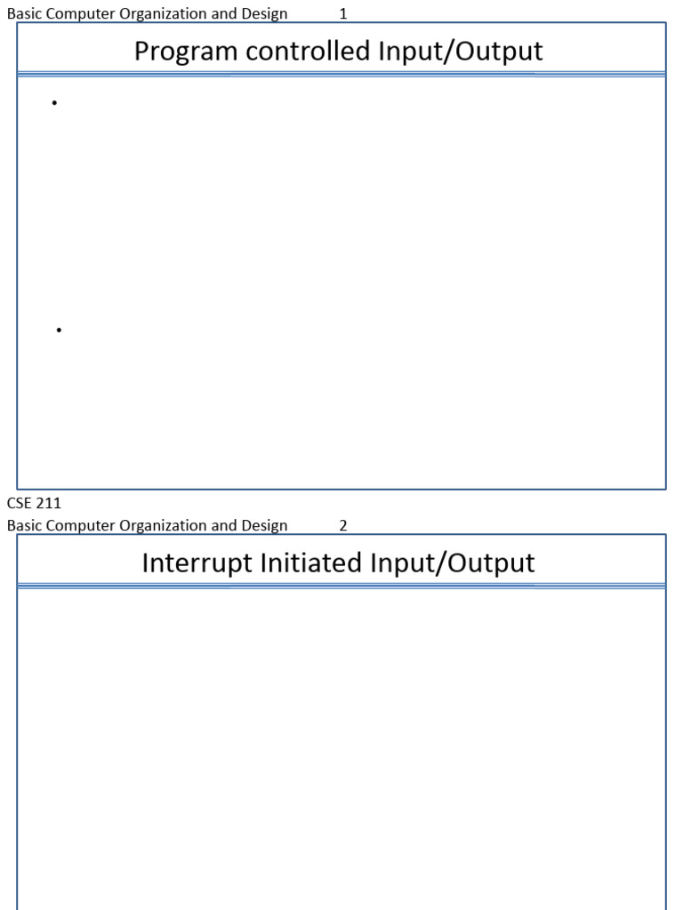 Lecture 13 Interrupt Cycle and General Register Organization | PDF | Input/Output | Central ...