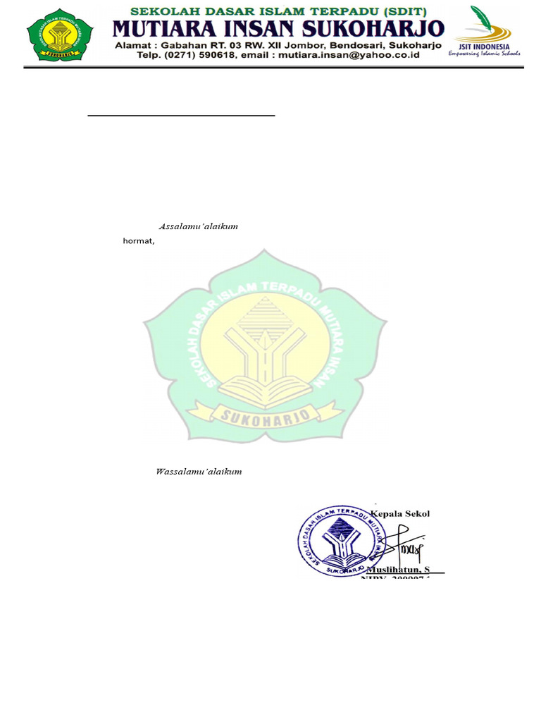 487 Undangan Penerimaan Raport ASTS 2 | PDF