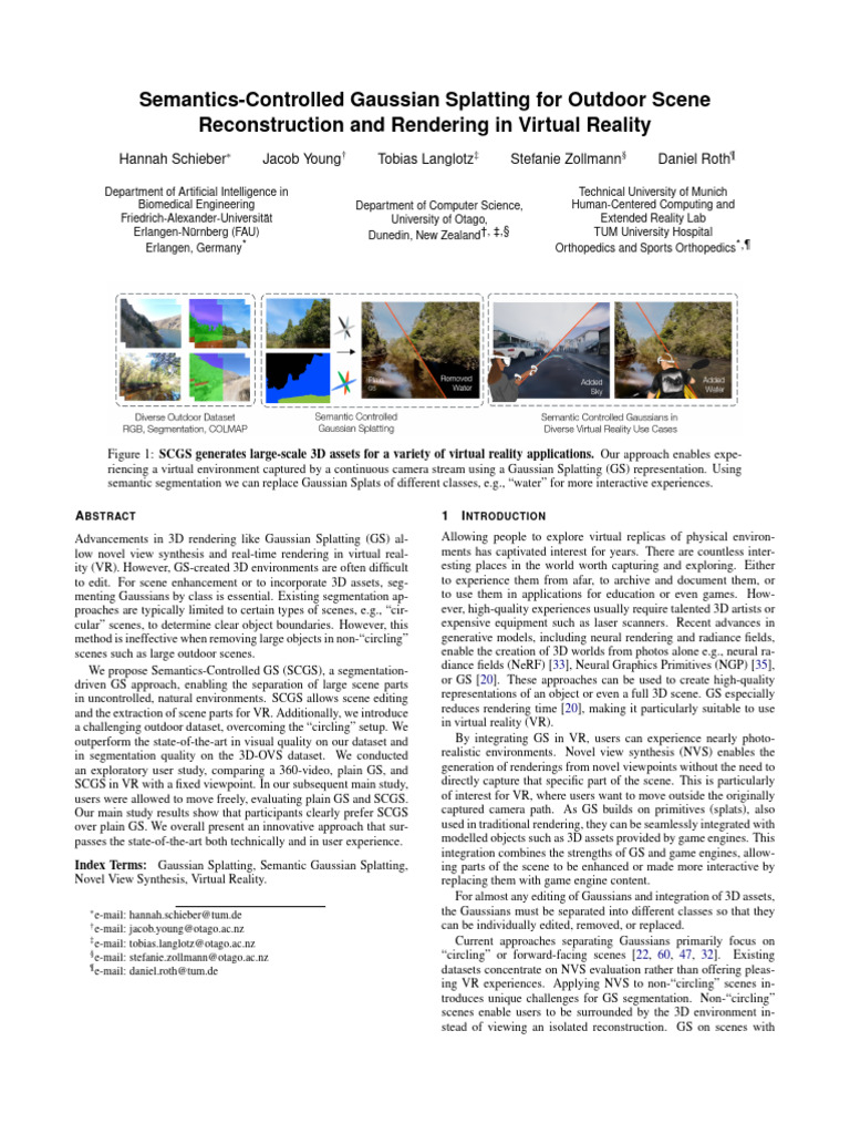 Semantics-Controlled Gaussian Splatting | PDF | Image Segmentation | Virtual Reality