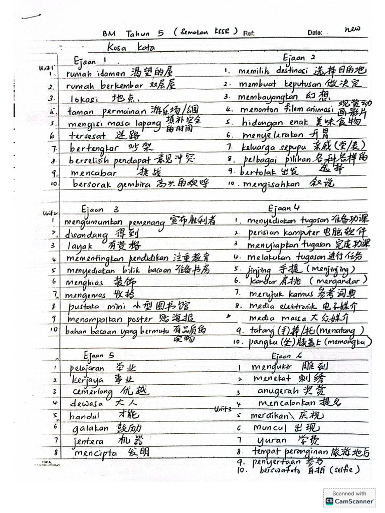 五年级 - Bm Kosa Kata | PDF