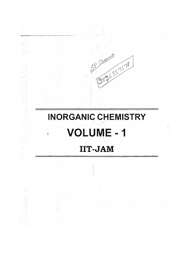 Chem Academy Inorganic Chemistry Assignment Vol 1 | PDF