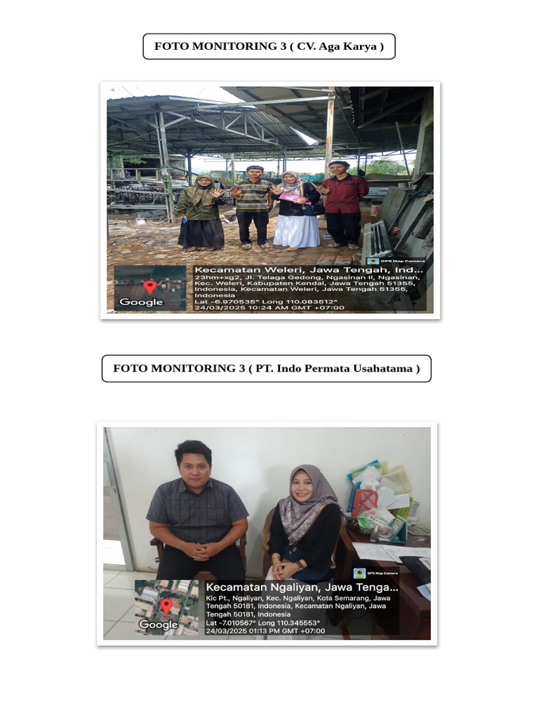 Foto Laporan Kegiatan Monitoring PKL 3 | PDF