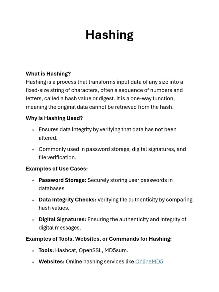 Understanding Hashing and Encryption | PDF