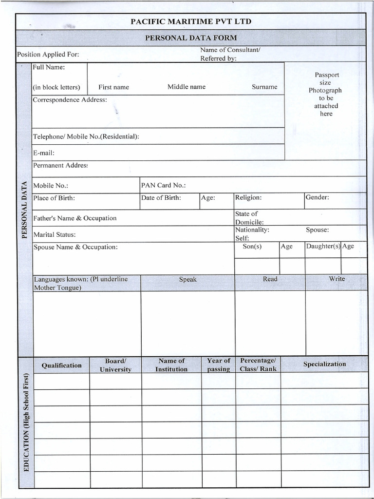 Interview - Form | PDF