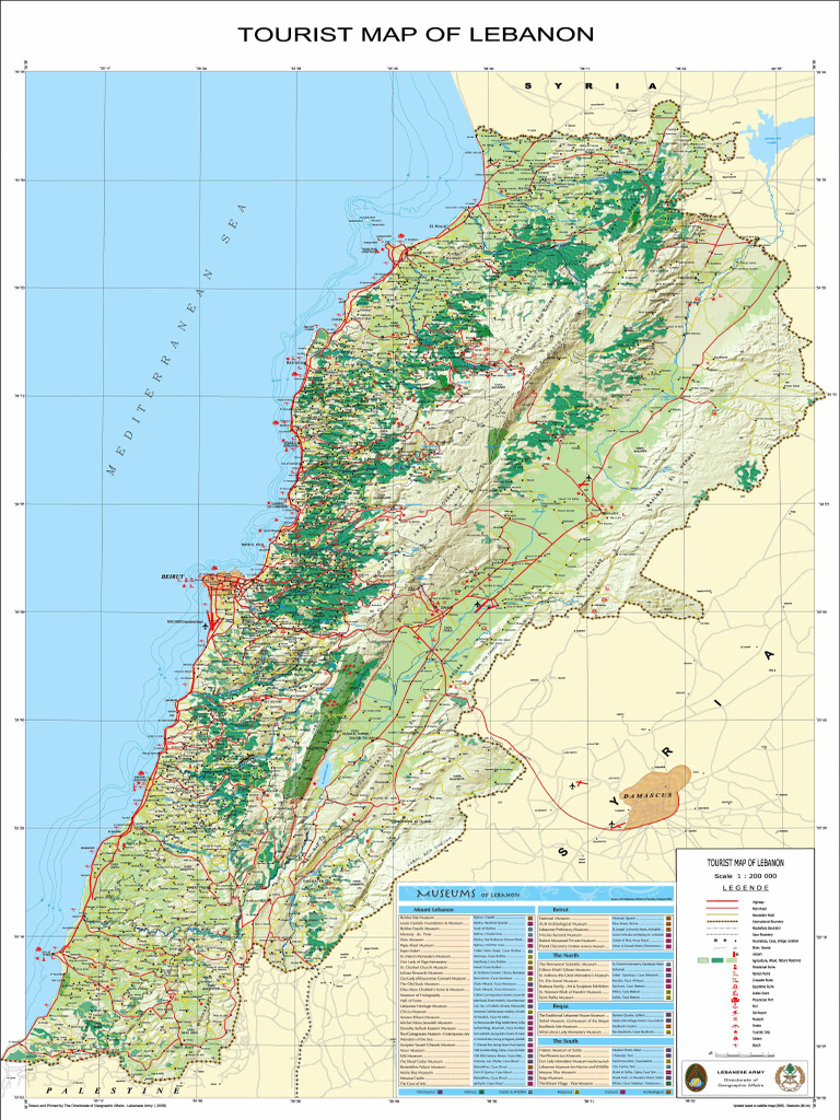 Lebanon Touristic Map | PDF
