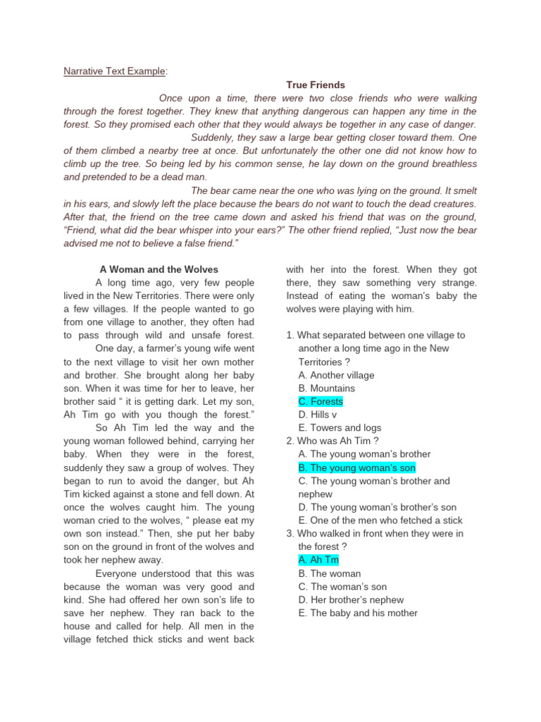 Narrative Text Soal SMP Ix | PDF