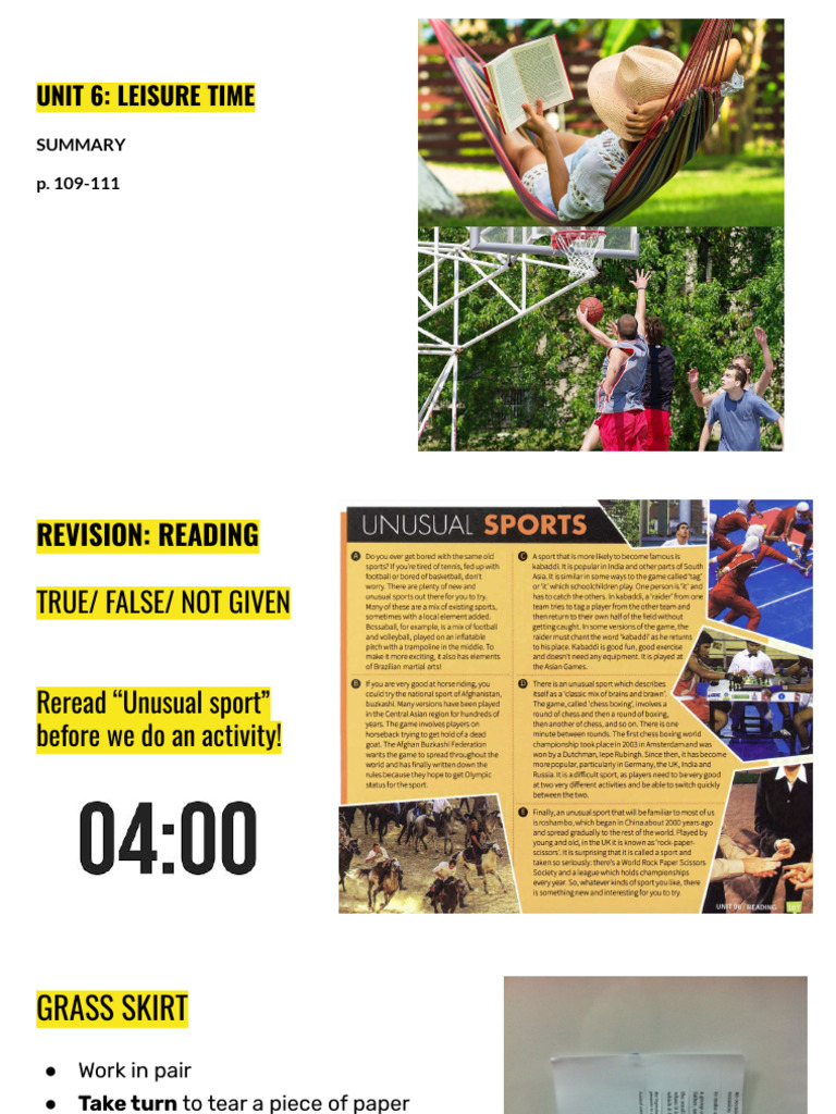 Unit 6 Reading Summary | PDF