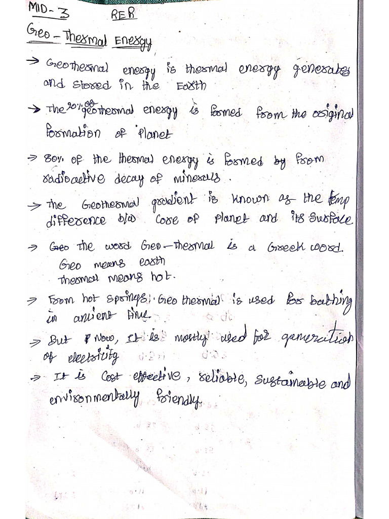RER geothermal& Fuel cells | PDF