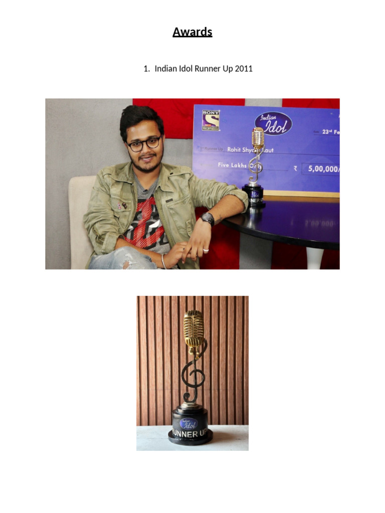 Rohit Raut Awards List | PDF