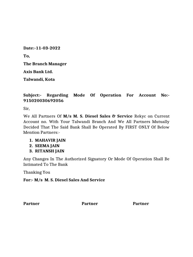 Letter of Bank - 2 | PDF