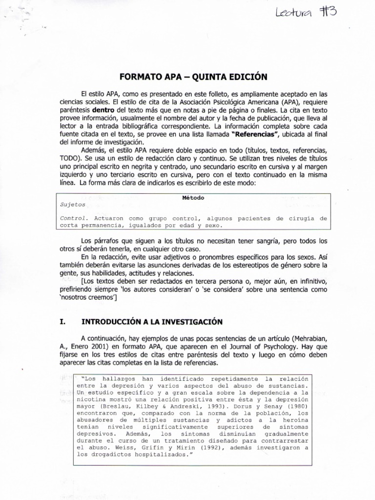 Guía Completa de Formato APA 5ª Ed. | PDF | Ciencias sociales