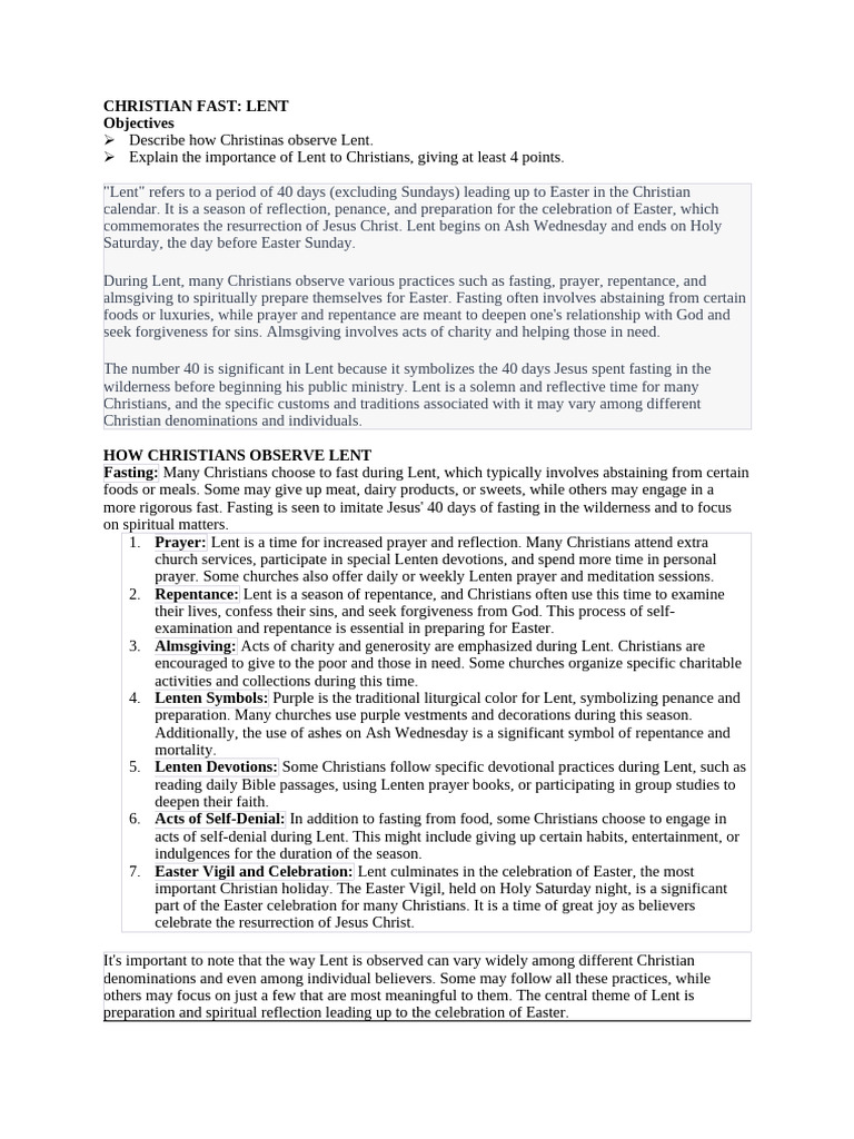 Lent, Holy Week and Easter | PDF | Lent | Easter