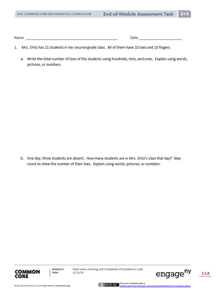 Math g2 m3 End of Module Assessment | PDF | Cognition | Learning