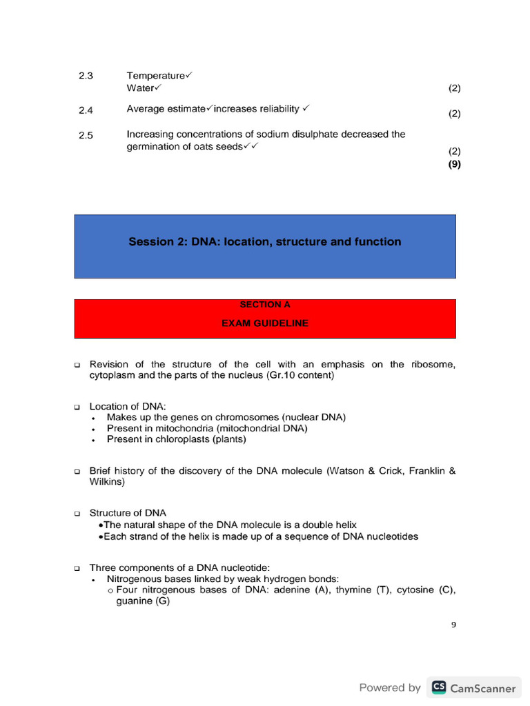 LIFE SCIENCES SSIP TEACHER'S BOOKLET SESSIONS 1-8 (Term 1) 2023 | PDF