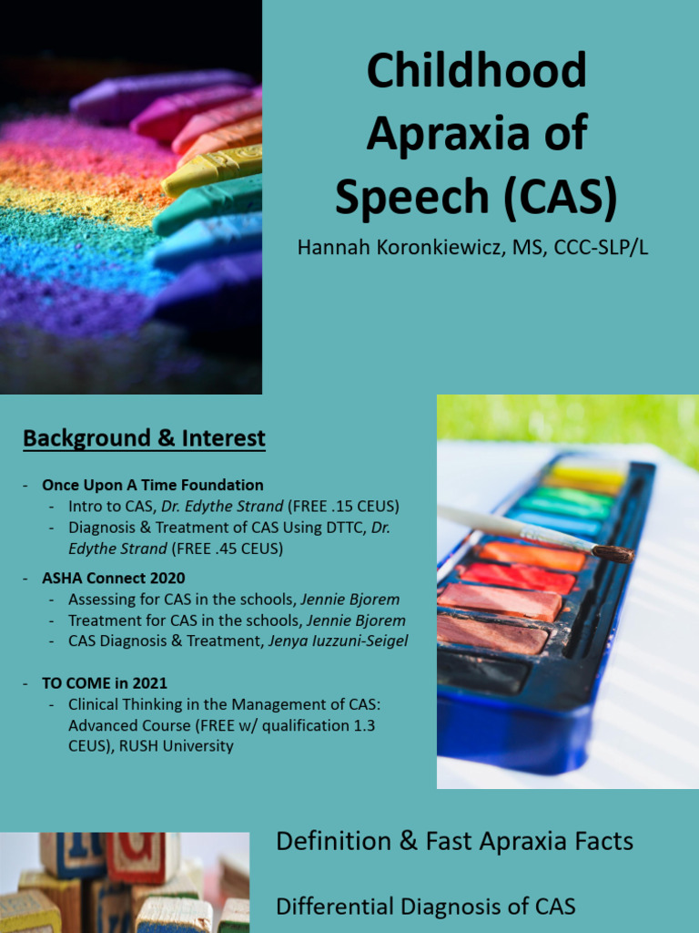Childhood Apraxia of Speech | PDF | Speech | Syllable