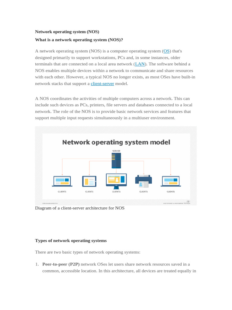 Functions and Features of NOS | PDF | Operating System | Computer Network
