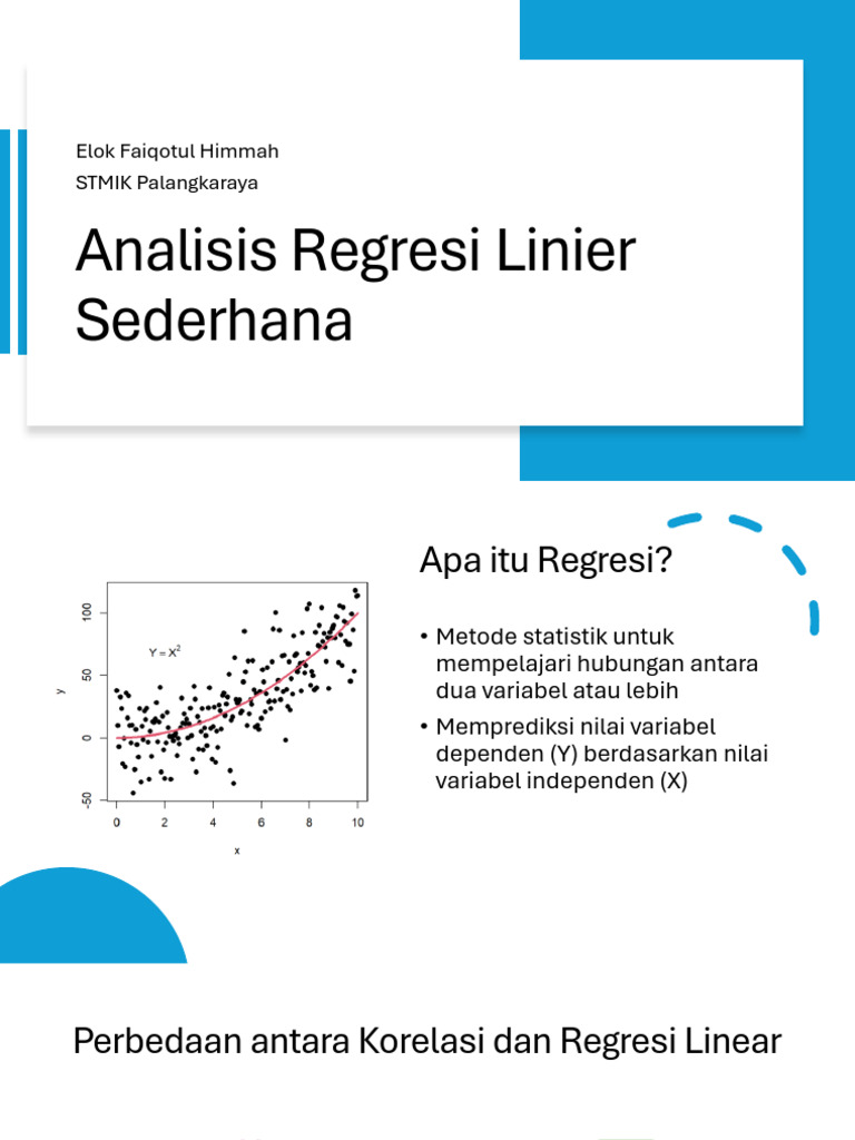 Analisis Regresi Linier Sederhana | PDF